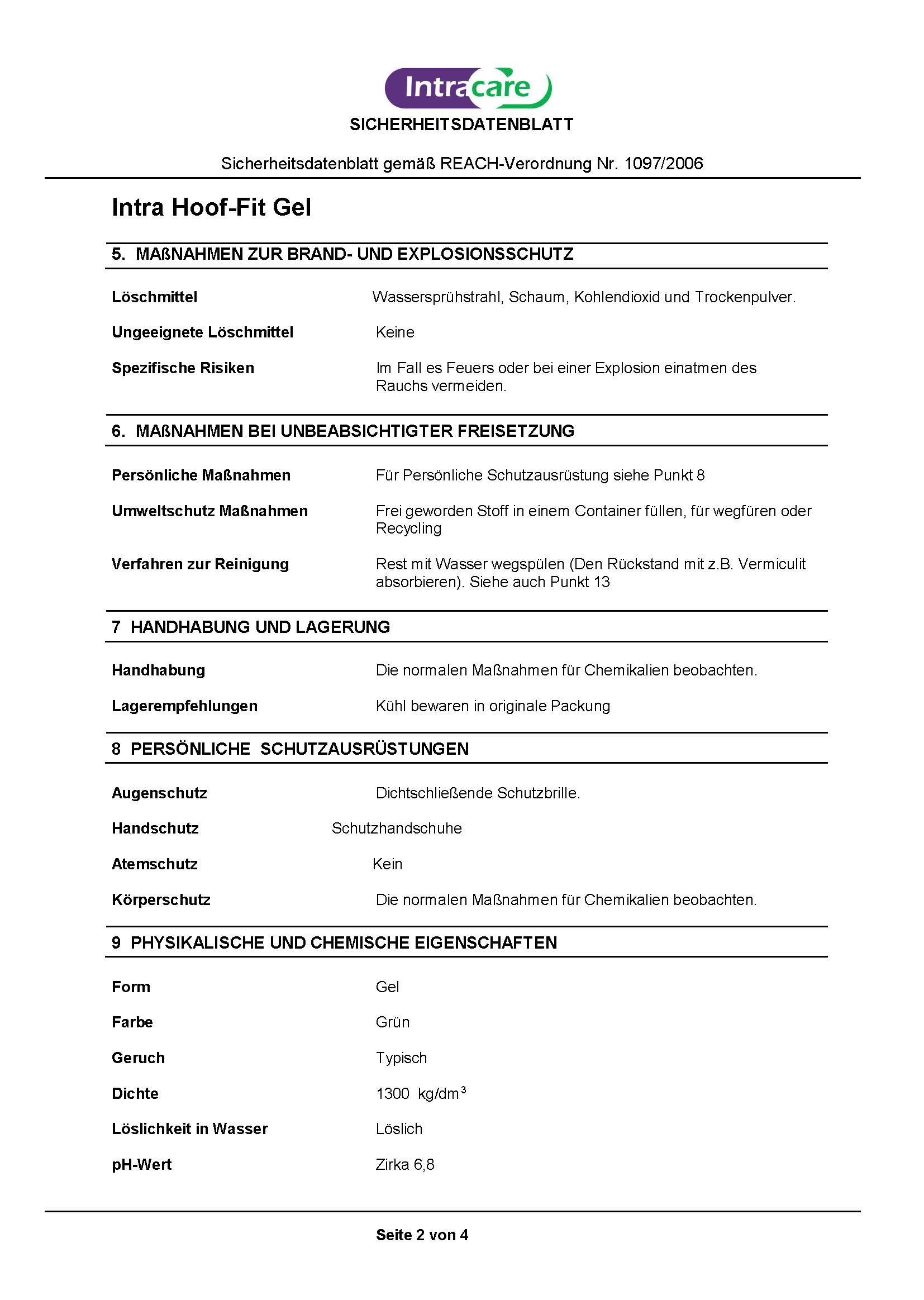 Hoof-fit Intracare Gel 330 ml - mit Pinsel | Online-Material-Shop der ...