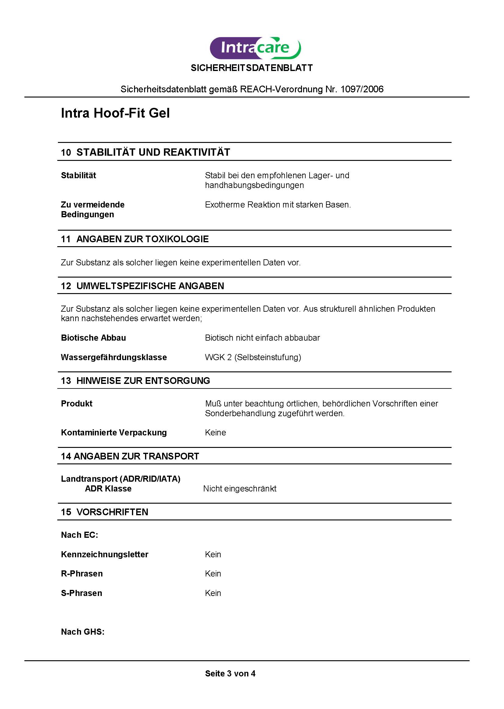 Hoof-fit Intracare Gel 330 ml - mit Pinsel | Online-Material-Shop der ...